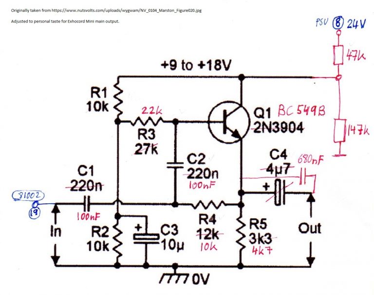 Echocord Mini rumble filter | Anlage-E
